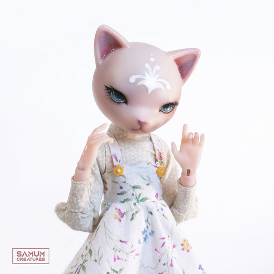 Beautiful Full Set Bjd 35cm Ooak Ball Jointed Art Doll Tsuki Cat Furry ...