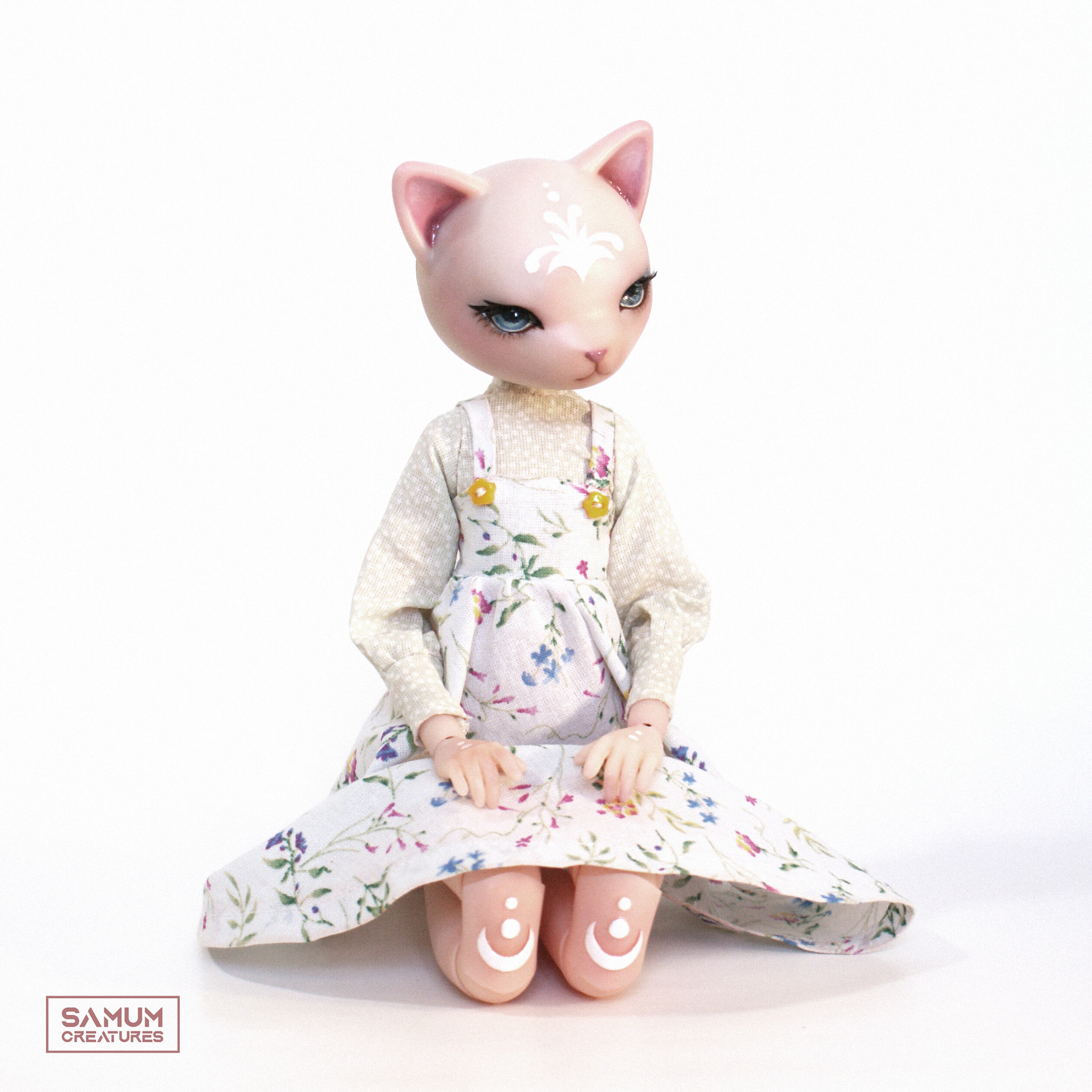 Beautiful Full Set Bjd 35cm Ooak Ball Jointed Art Doll Tsuki Cat Furry by SamumCreatures ...