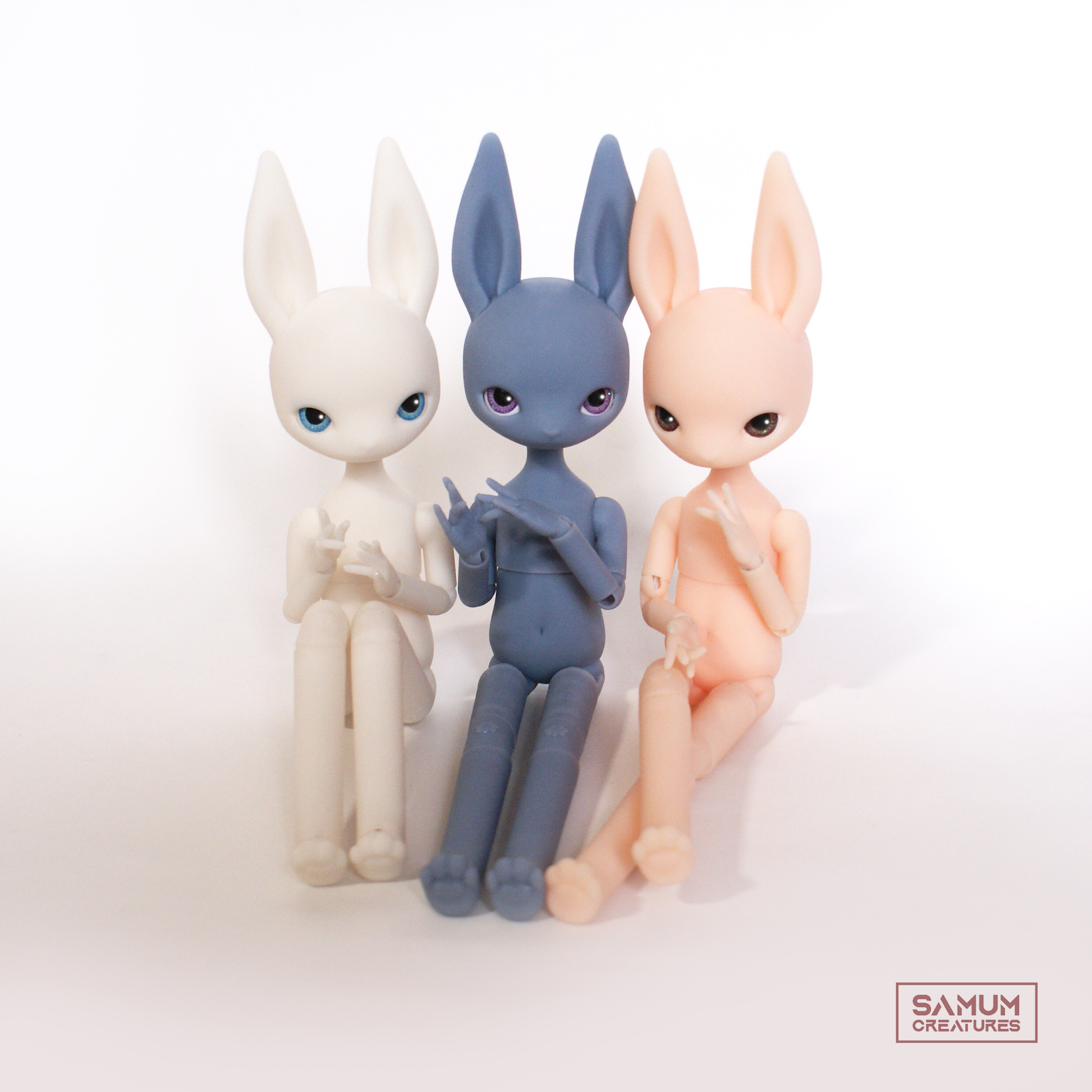 Blank Bjd Art Doll (+ Pair Of Eyes) Bunny Rabbit Grey by SamumCreatures ...